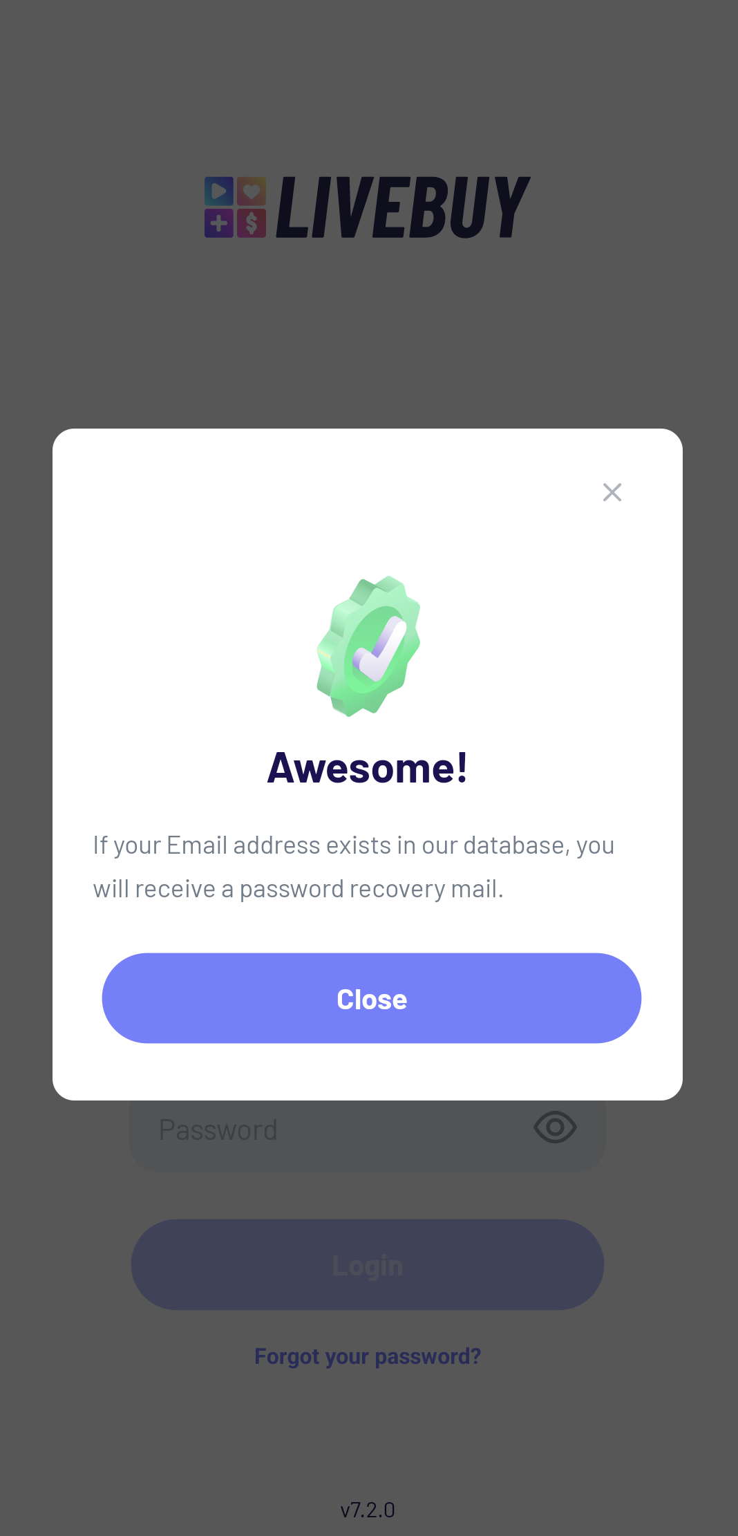 Creator App - Reset Your Password – LIVEBUY